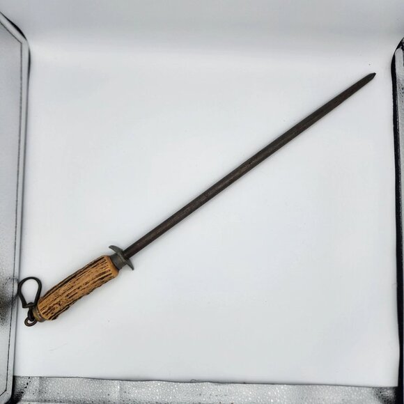 Kitchen | Vintage Nichols Brothers Sharpening Steel 19 Stag Handle ...